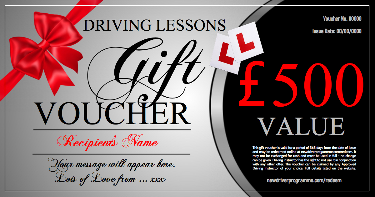 Driving Lessons Gift Voucher Template Free Free Gift Certificate Free 